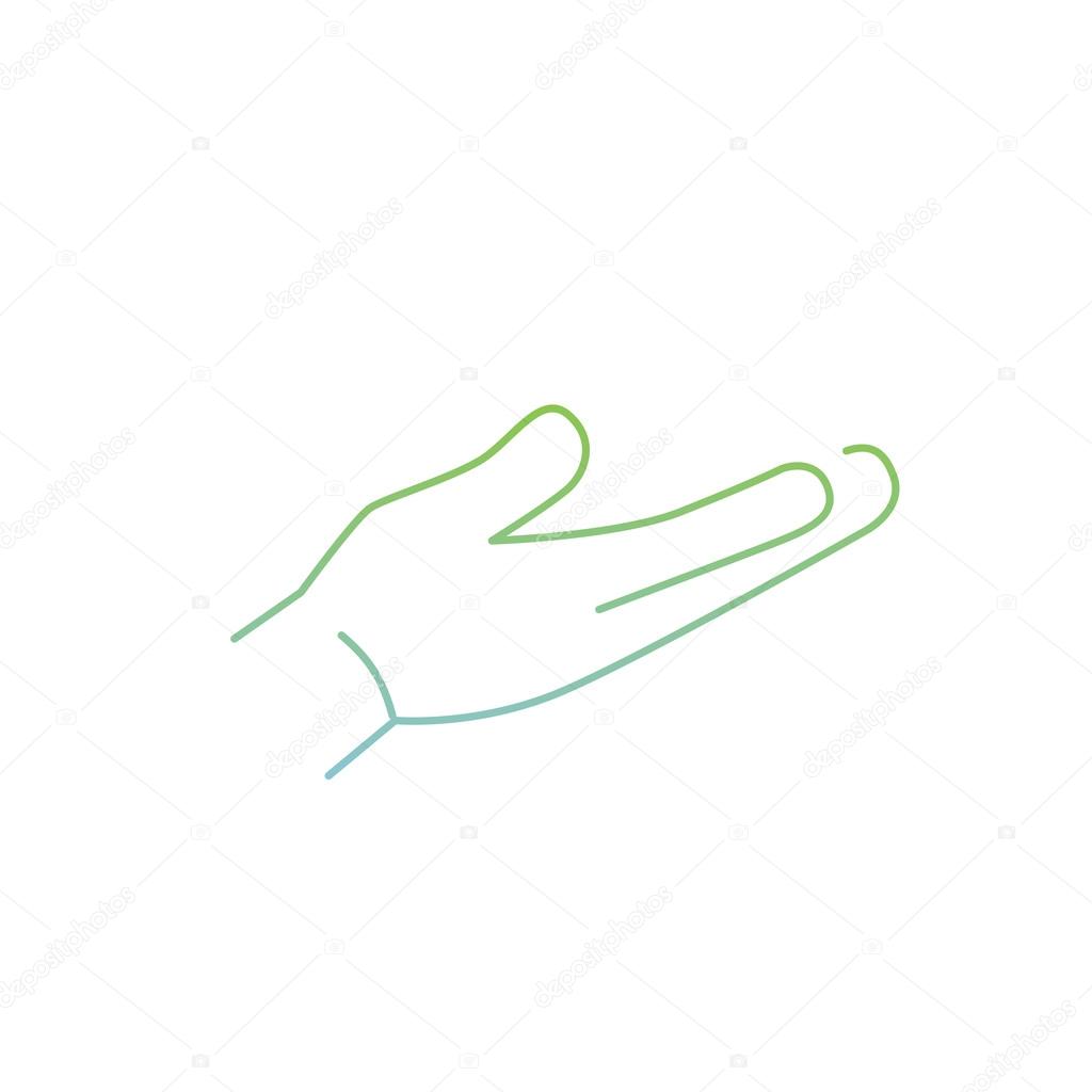 Open hand palm gesture Stock Vector Image by ©HonzaHruby #73293063