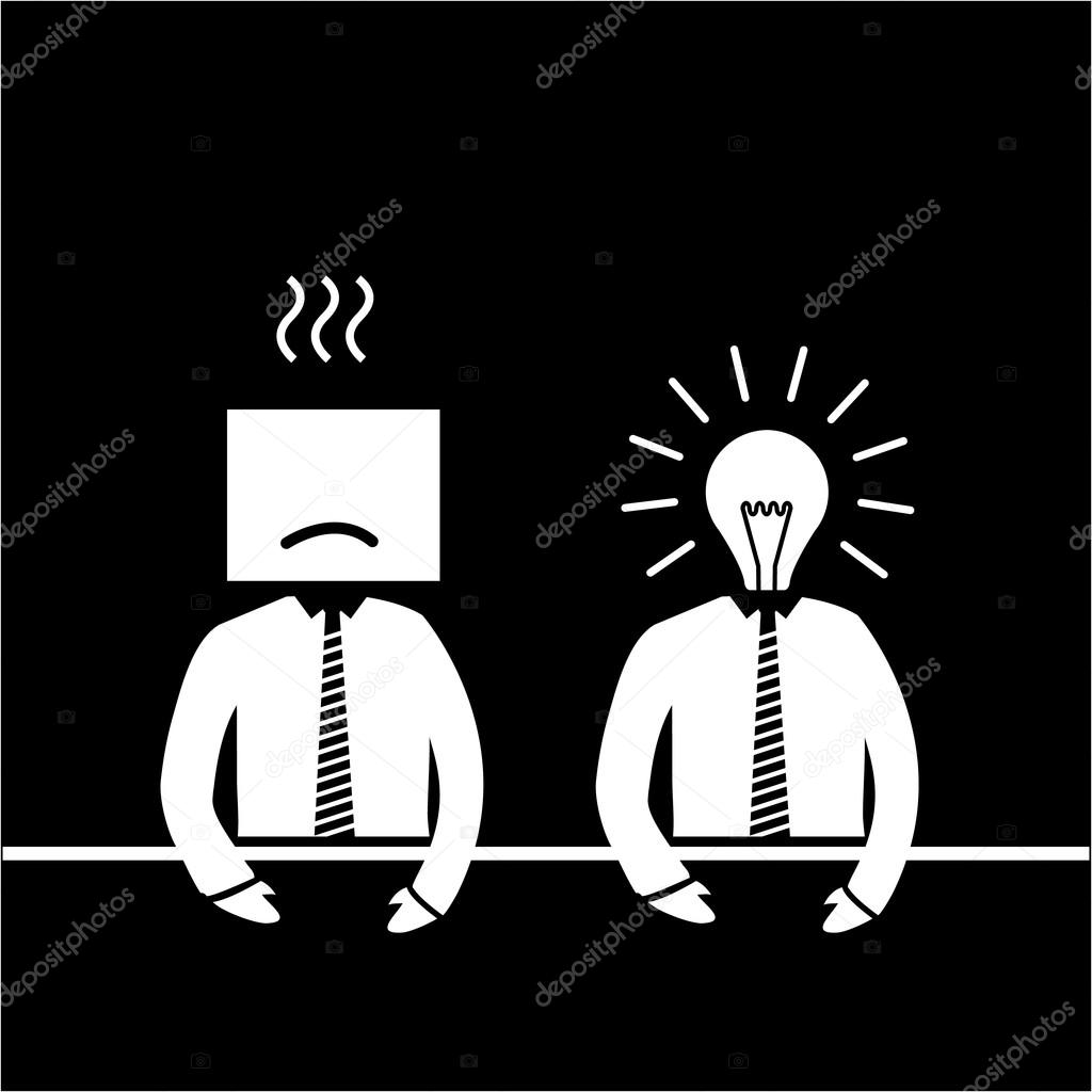 Businessman thinking in the box Stock Vector Image by ©HonzaHruby #73293335