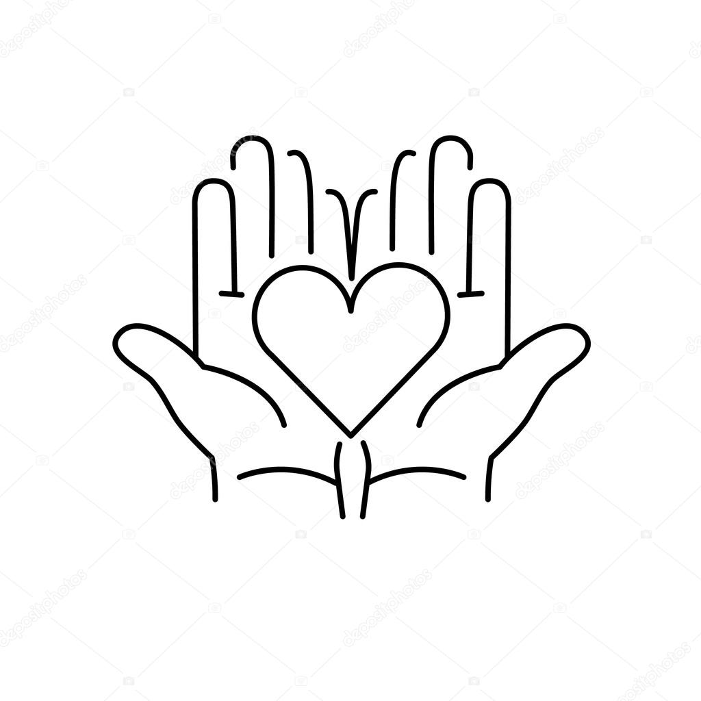Heart in open hands Stock Vector Image by ©HonzaHruby #88684396