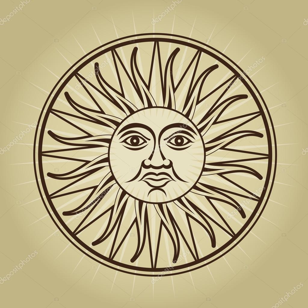 Vintage Retro Sun Illustration Stock Vector Image by ©renomartin #76358655