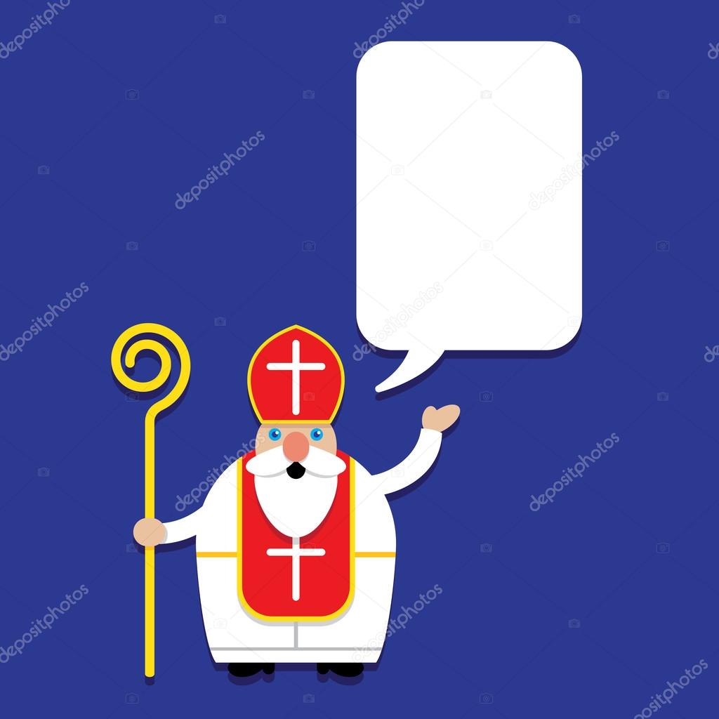 Saint Nicholas Svaty Mikulas with Talking Bubble Stock Vector Image by ...