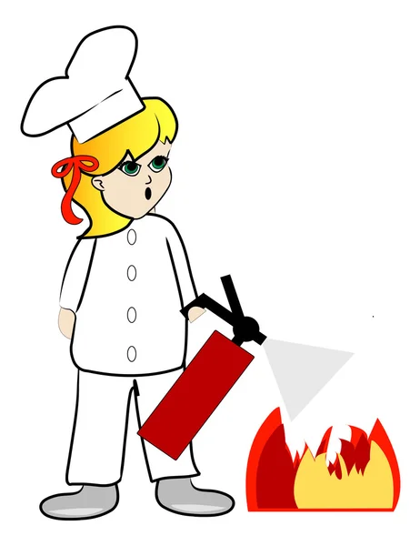 Kitchen Fire Drawing