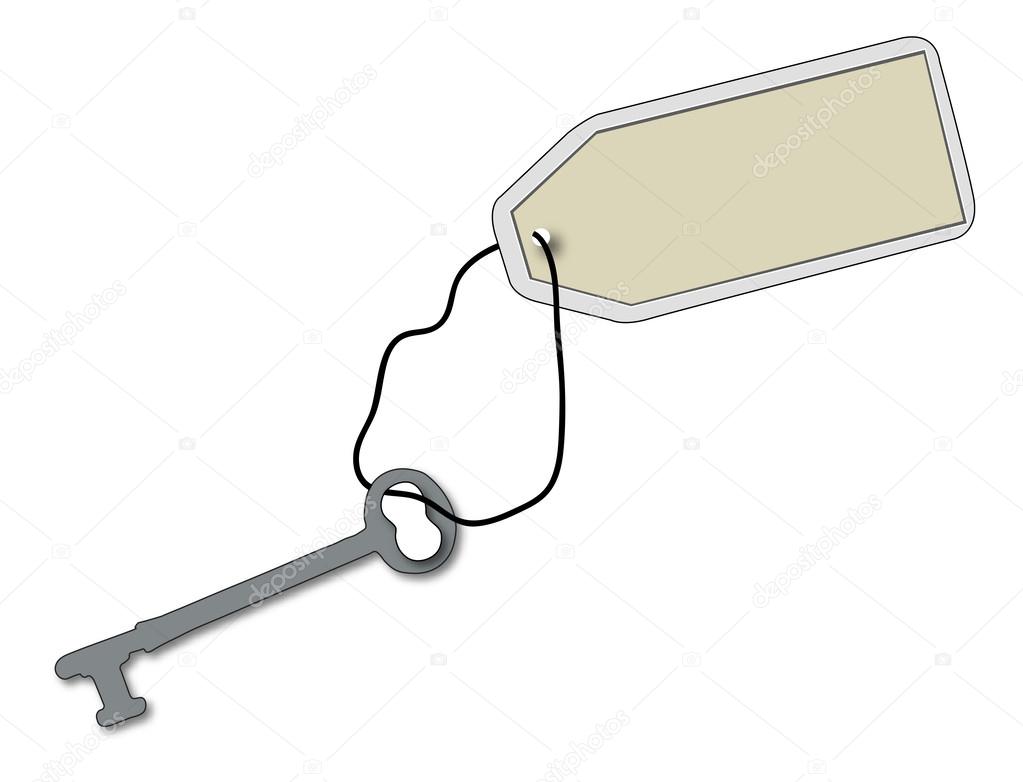 Tag with antique key Stock Vector Image by ©willeecole #51809095