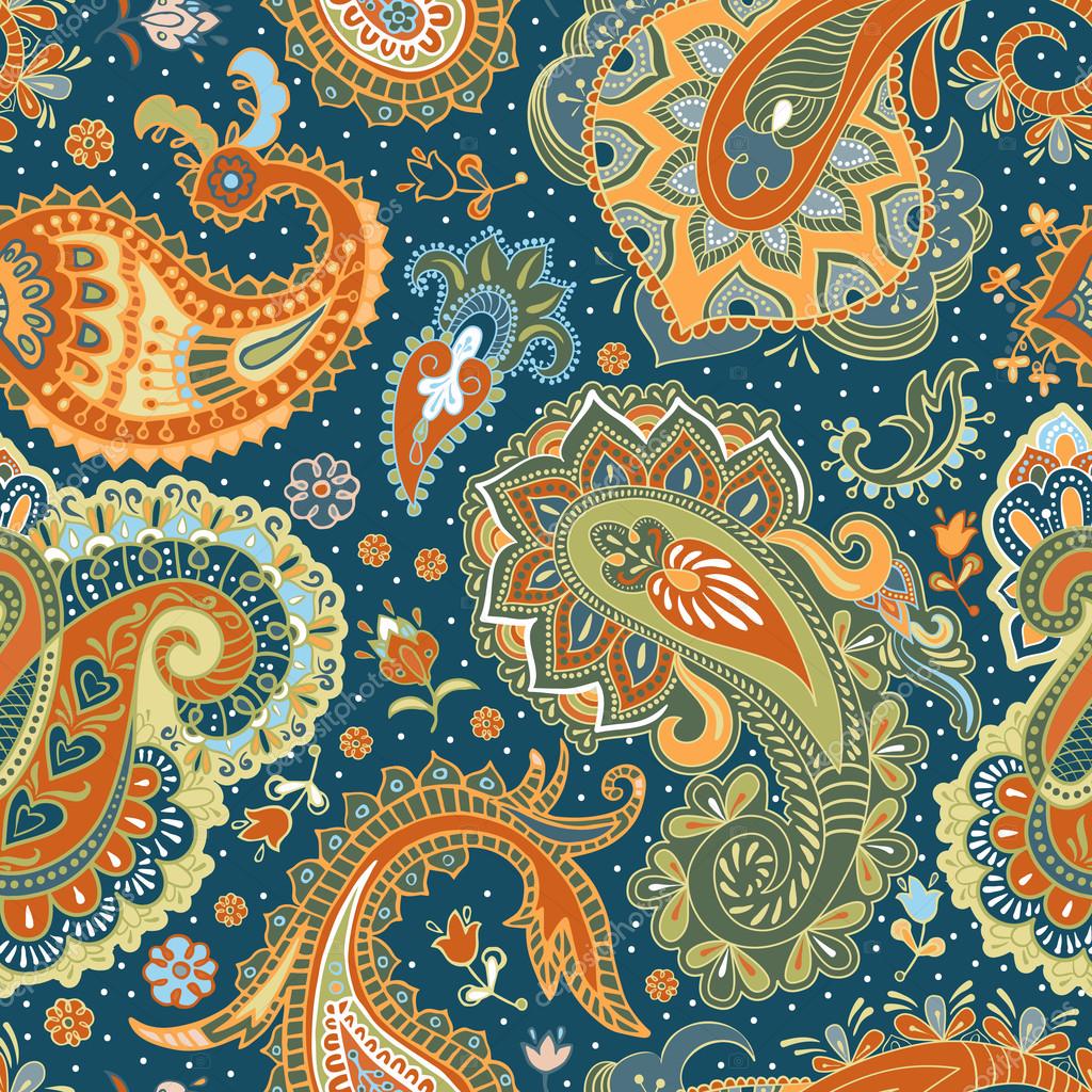 Bright seamless pattern in paisley style — Stock Vector © Sunny_Lion ...