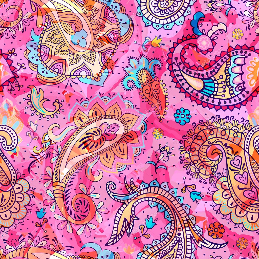 Colorful Paisley Background