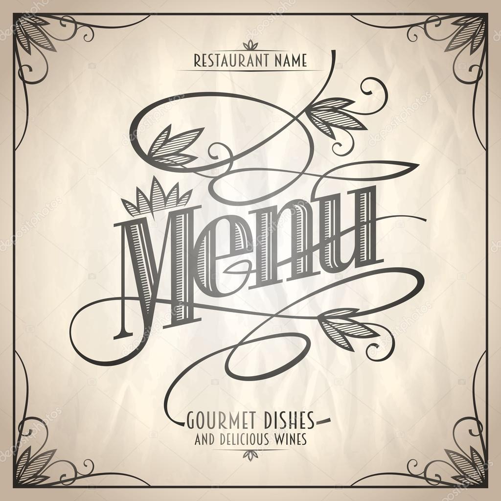 Vintage style floral restaurant menu list design Stock Vector Image by ...
