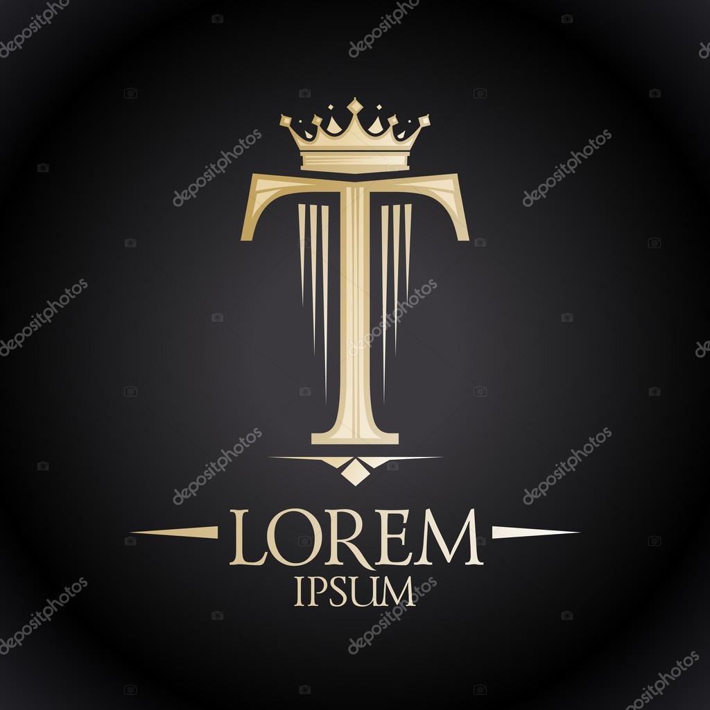 Golden royal T letter logo design ⬇ Vector Image by © slena | Vector ...