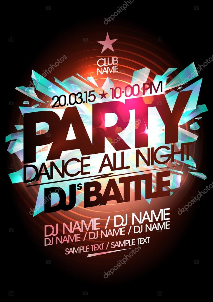 Dance party design, dj battle. Stock Vector Image by ©slena #62460829