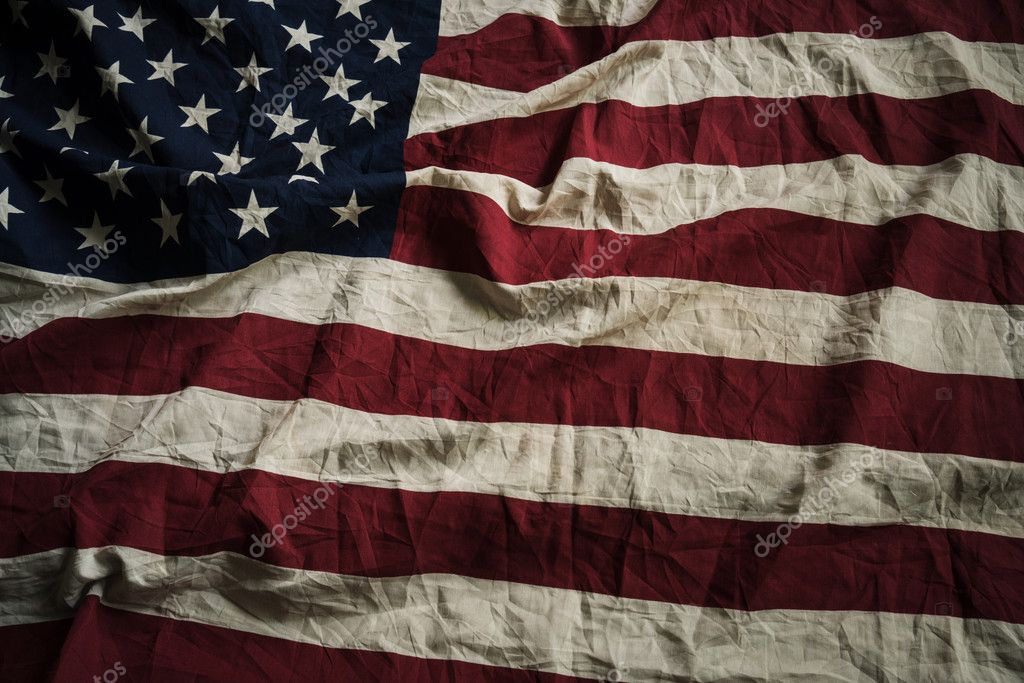 Old American Flag Background Vertical
