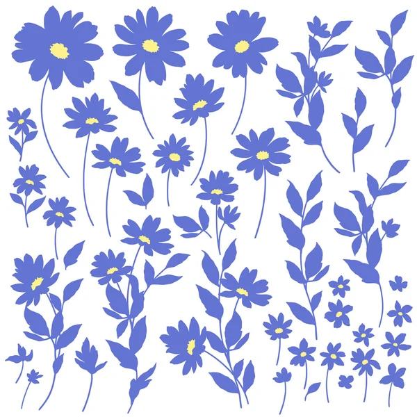 Simple blue flowers design Stock Vector Image by ©Dr.PAS #6328712