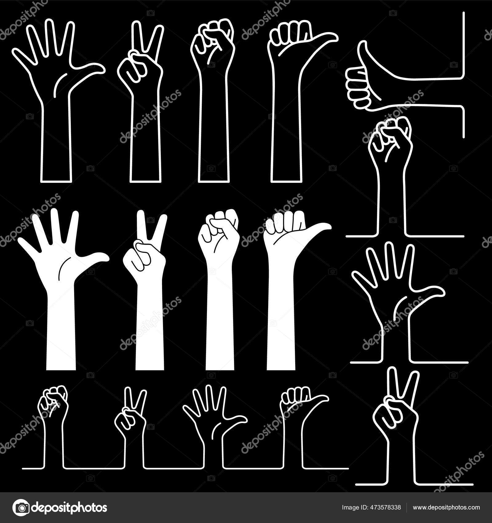 Colección Ilustración Formas Mano Simples Vector de stock #473578338 de ...