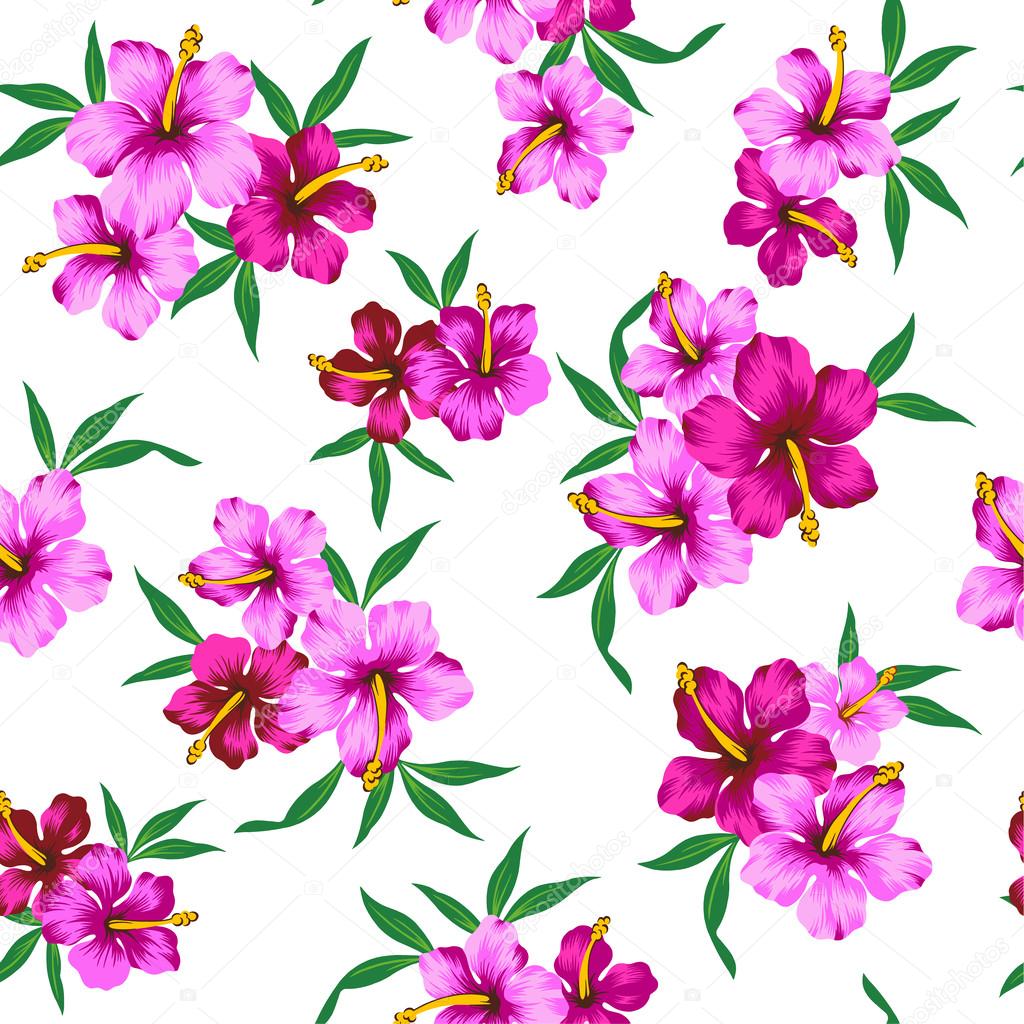 Pattern of Hibiscus Stock Vector Image by ©daicokuebisu #58424349