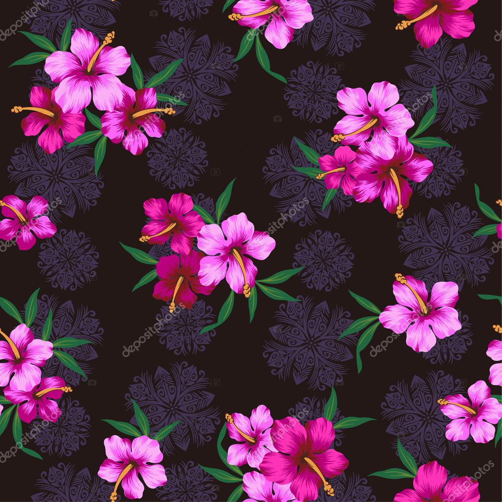 Pattern of Hibiscus Stock Vector Image by ©daicokuebisu #58424707