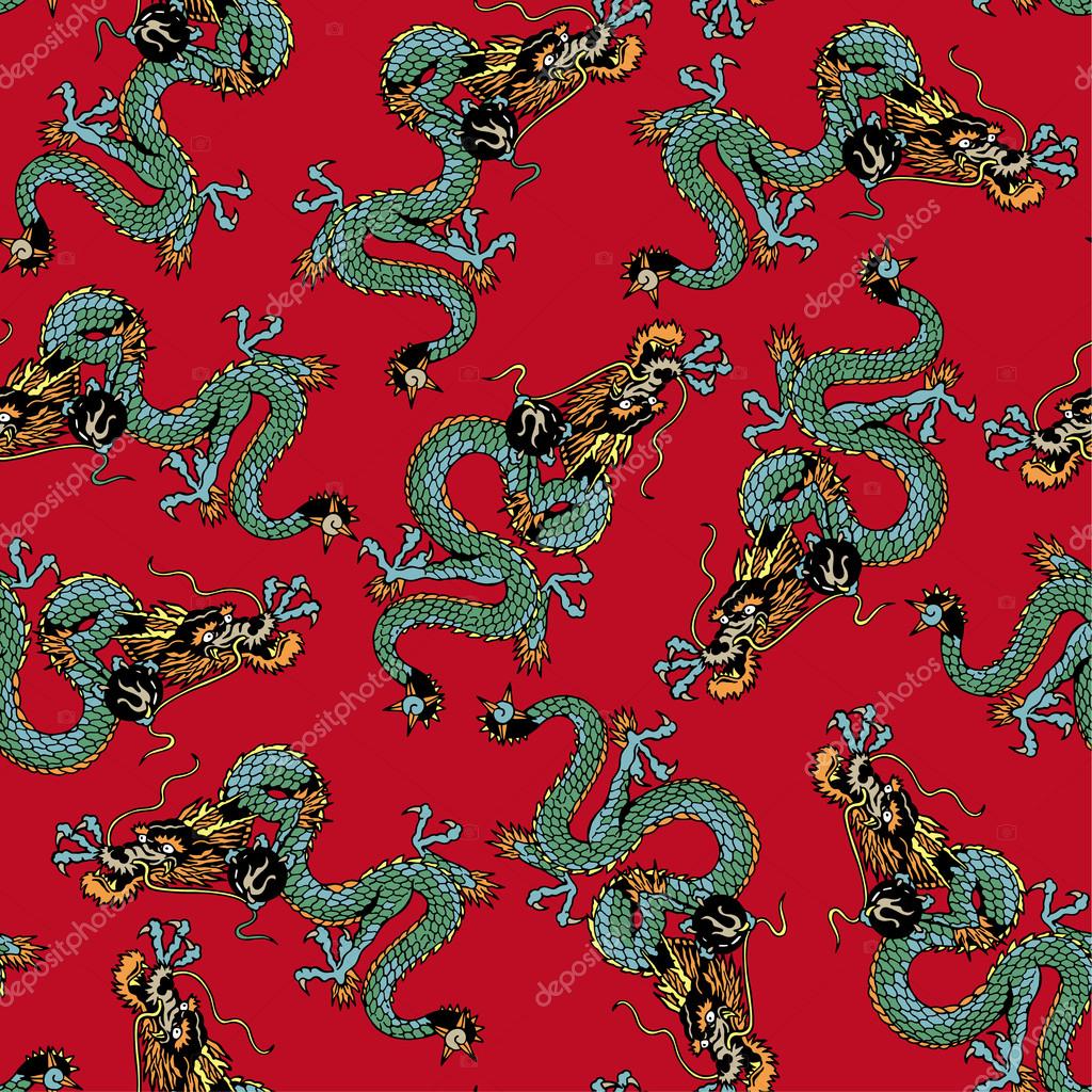 Dragon pattern — Stock Vector © daicokuebisu #59518465