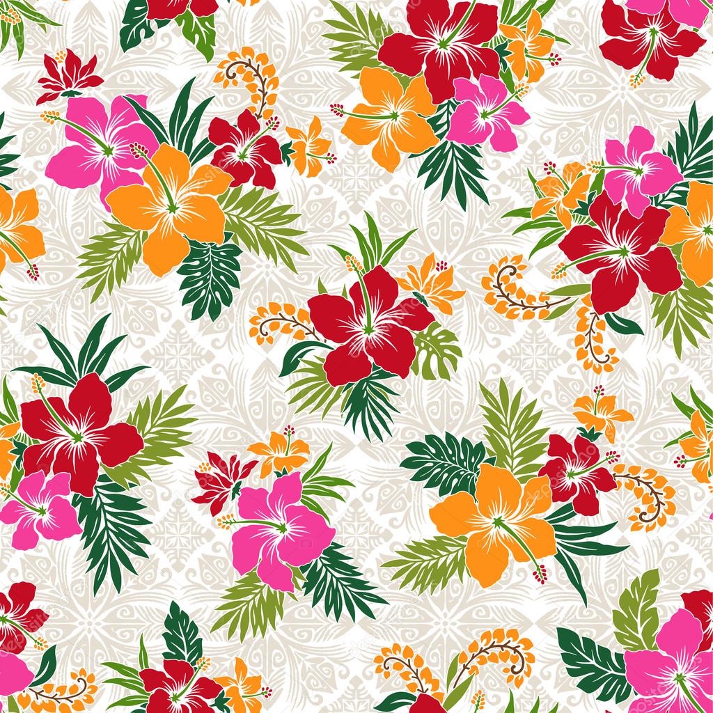 Pattern of Hibiscus Stock Vector Image by ©daicokuebisu #64030497