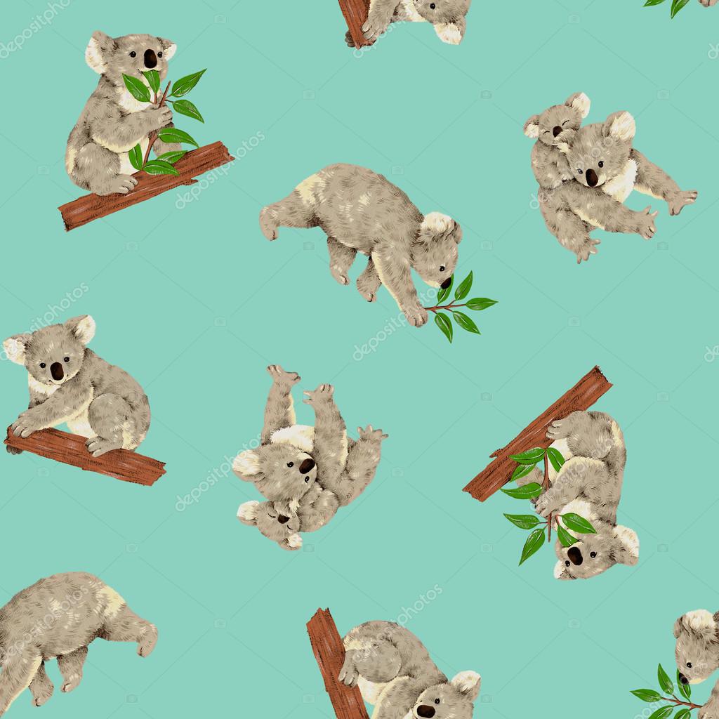 Koala pattern Stock Illustration by ©daicokuebisu #67953683