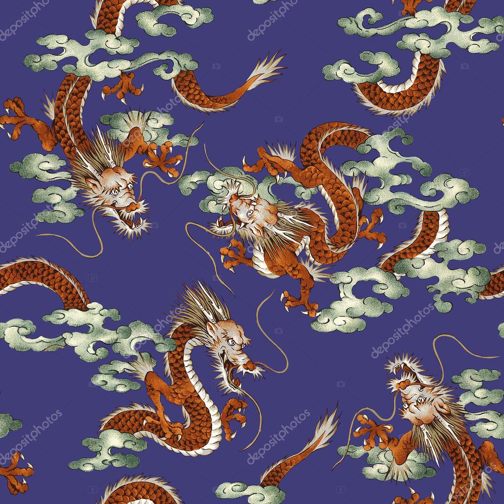 Japanese dragon pattern — Stock Photo © daicokuebisu #76307081