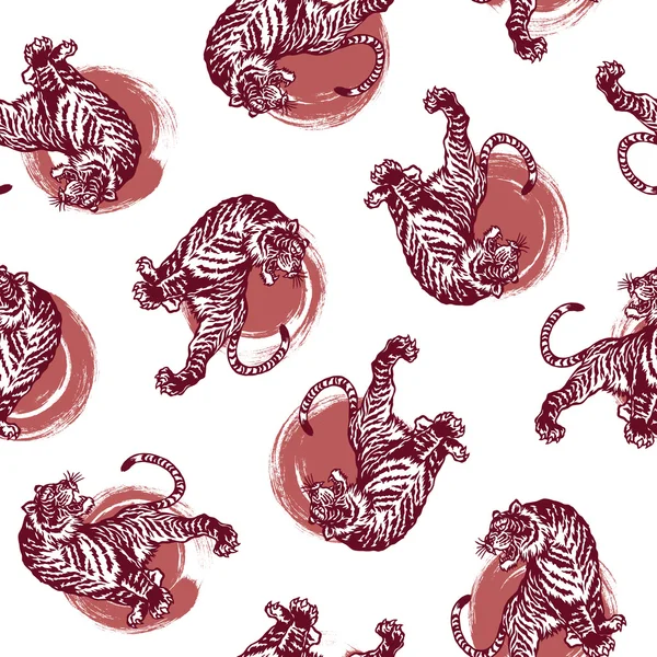 Japanese tiger pattern Stock Vector Image by ©daicokuebisu #87456880