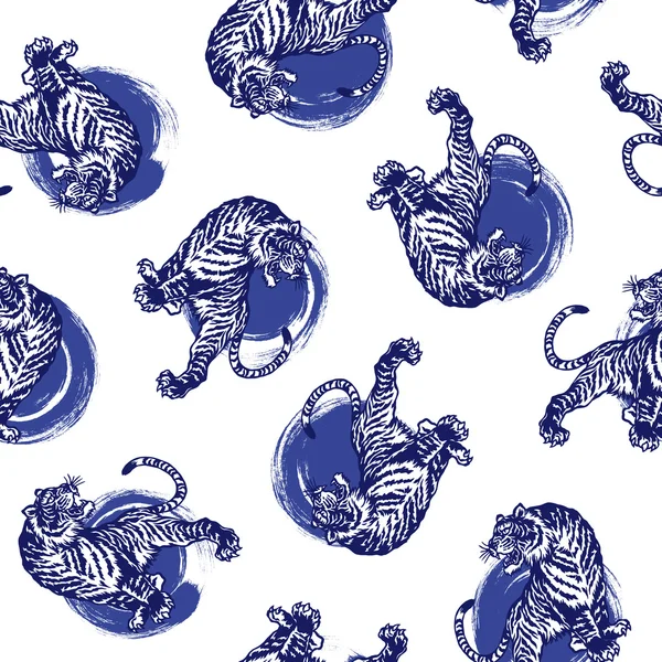 Japanese tiger pattern Stock Vector Image by ©daicokuebisu #87456880