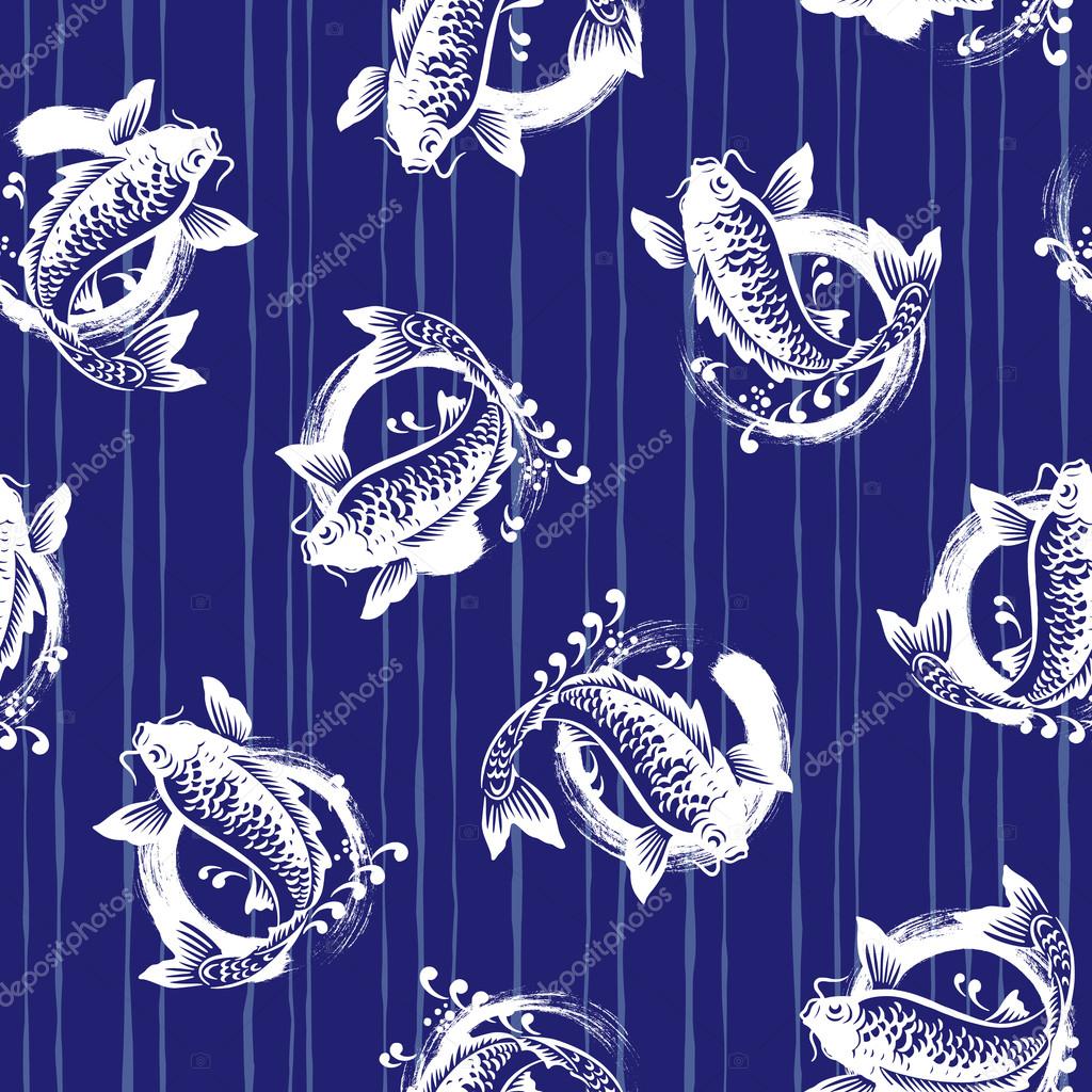 Japanese style carp pattern Stock Vector Image by ©daicokuebisu #90226372