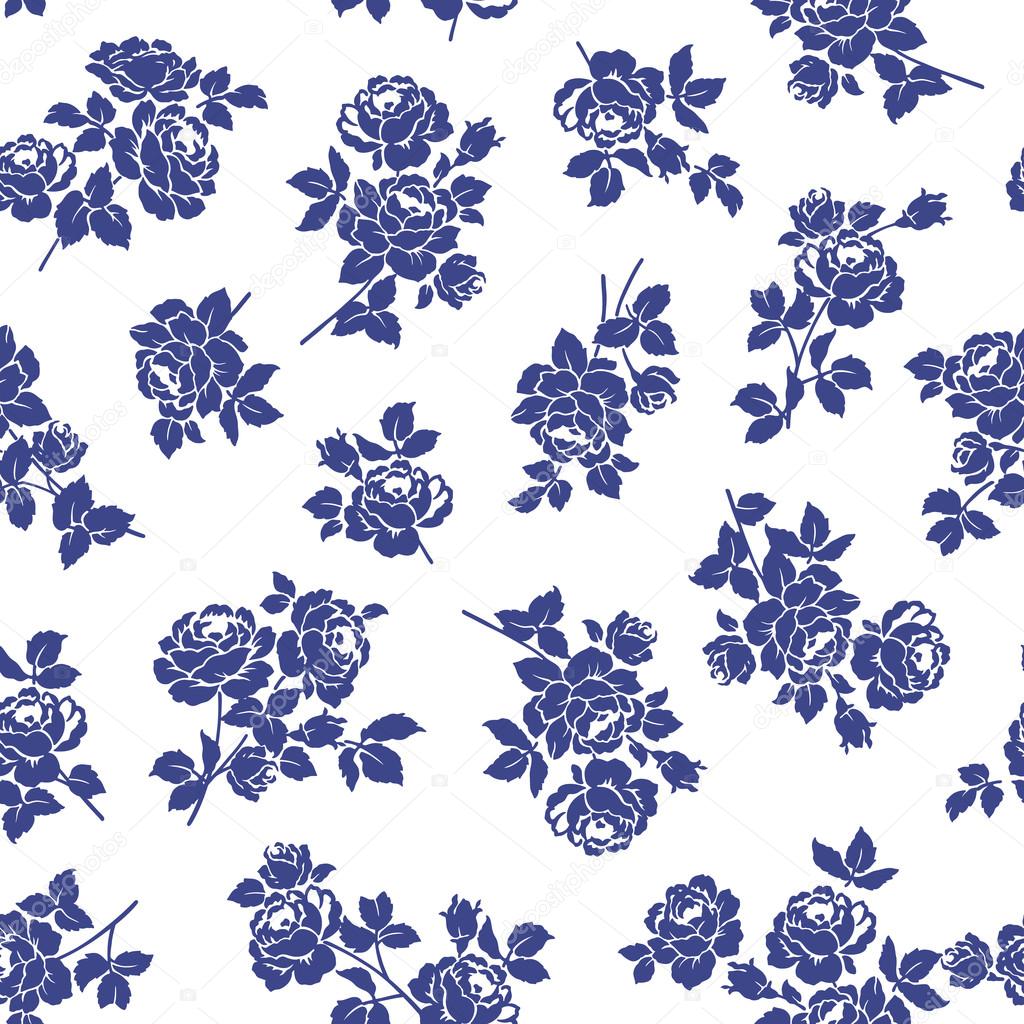 Rose flower pattern, Stock Vector by ©daicokuebisu 93671834