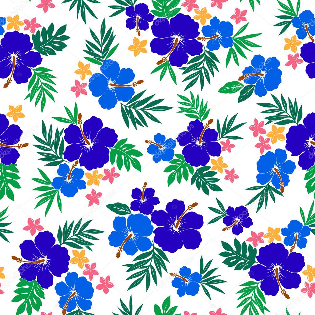 Hibiscus flower pattern Stock Vector by ©daicokuebisu 95005404