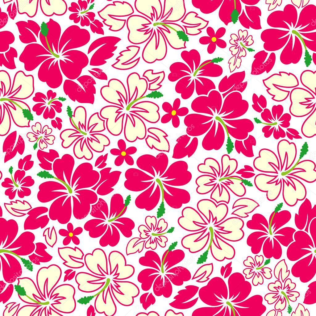 Tropical flower pattern Stock Vector by ©daicokuebisu 99159604