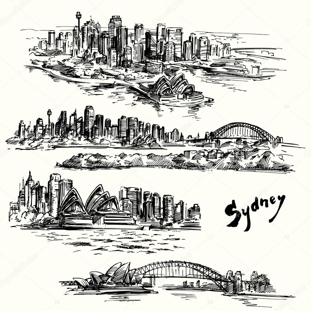 Sydney - hand drawn collection Stock Vector Image by ©canicula #58493783