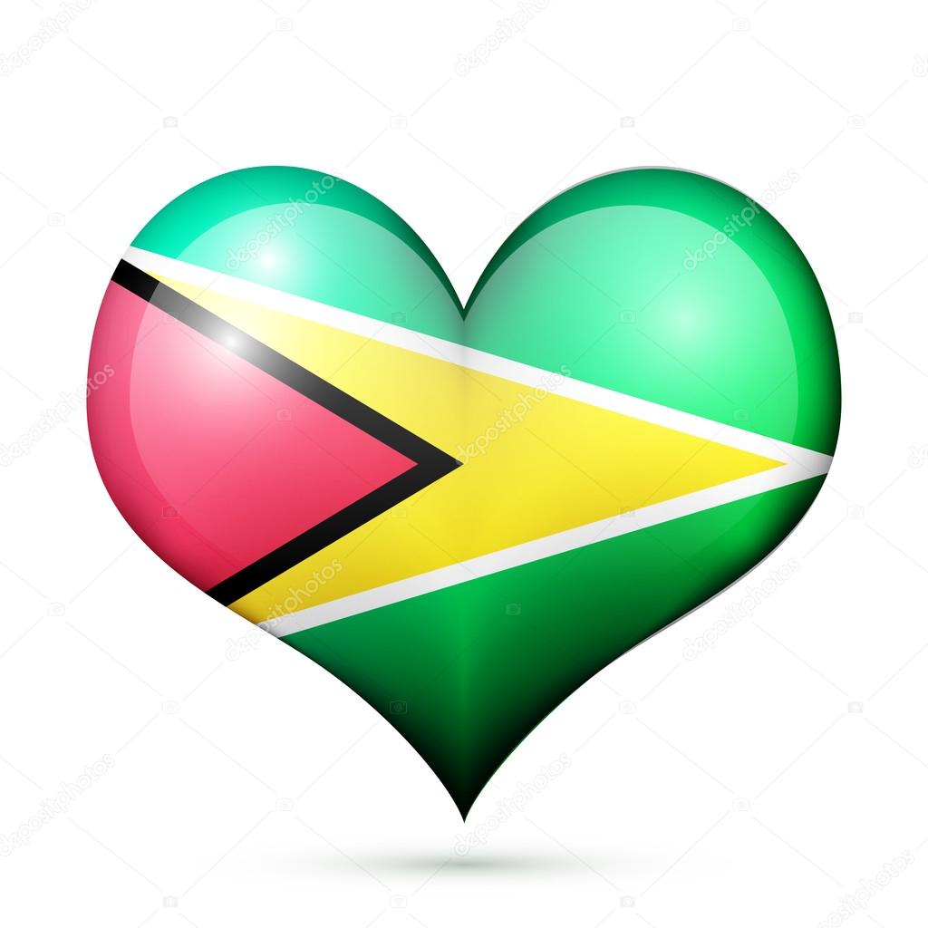 Guyana Heart flag icon Stock Vector Image by ©Netkoff #100311892