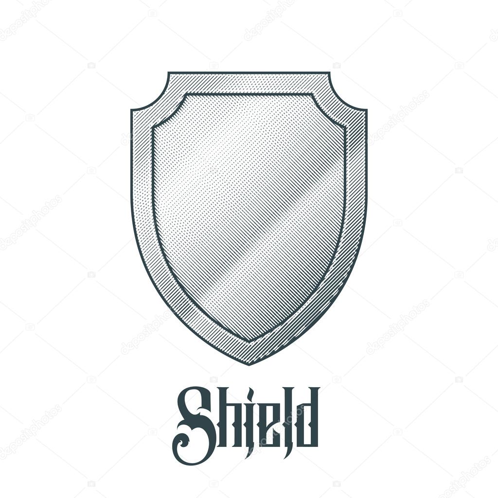 Empty metal shield Stock Vector Image by ©Netkoff #105120066