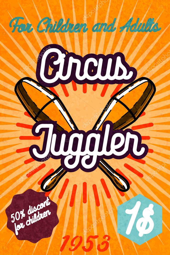 Cute circus card design Stock Vector Image by ©Netkoff #121384808