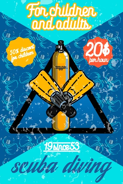 Color vintage diving poster Stock Vector Image by ©Netkoff #123080350