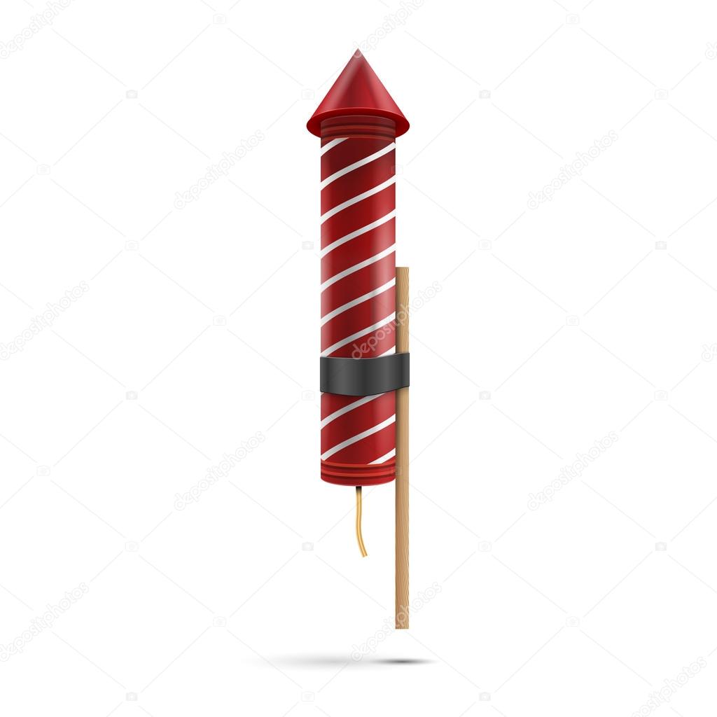 Firework rocket isolated on white background Stock Vector by ©Netkoff ...