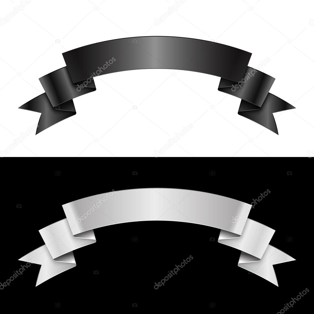 Black and white ribbon Stock Vector Image by ©Netkoff #58623515