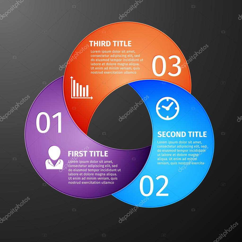 Progress icons for three steps Stock Vector by ©Netkoff 61374307