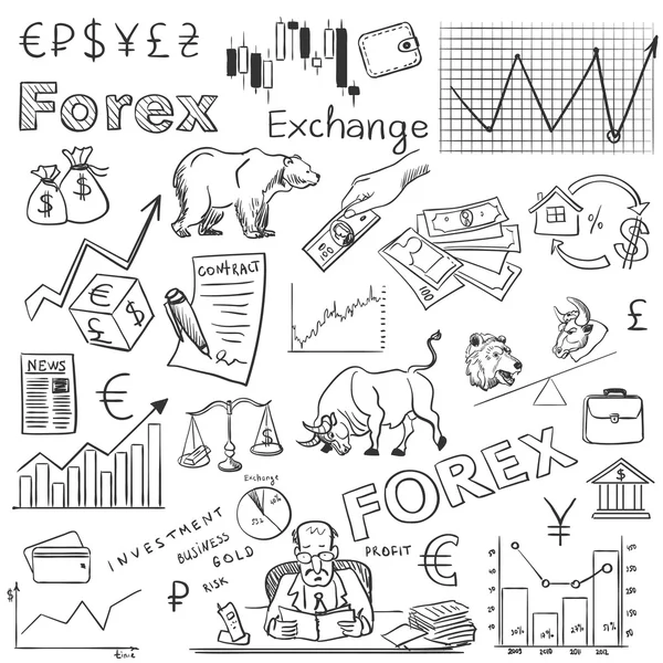 Hand draw doodle web charts business finanse elements ⬇ Vector Image by ...