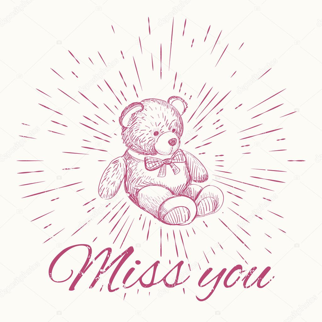 Cute I Miss You Drawing