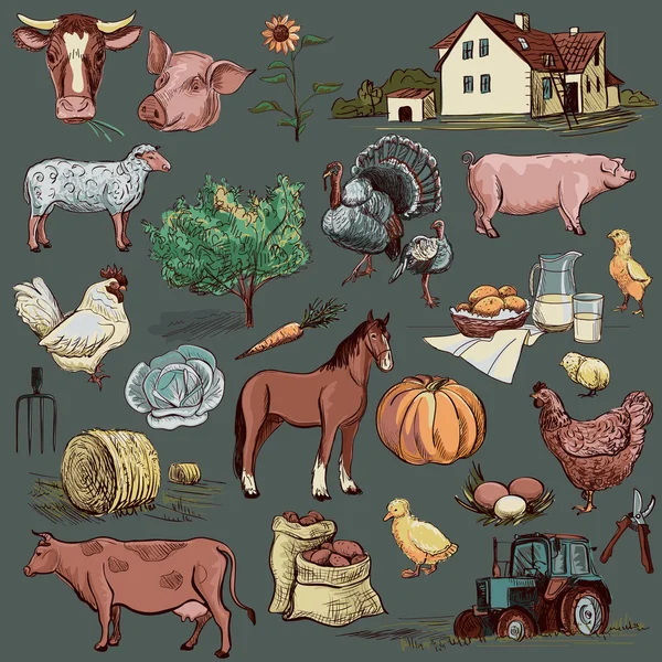 Farm hand drawn Stock Vectors, Royalty Free Farm hand drawn ...