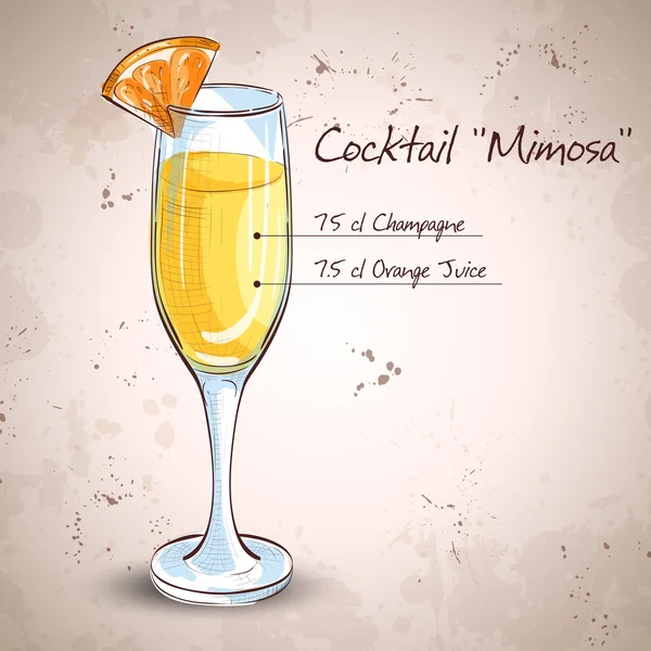 Mimosa cocktail Stock Vectors, Royalty Free Mimosa cocktail ...