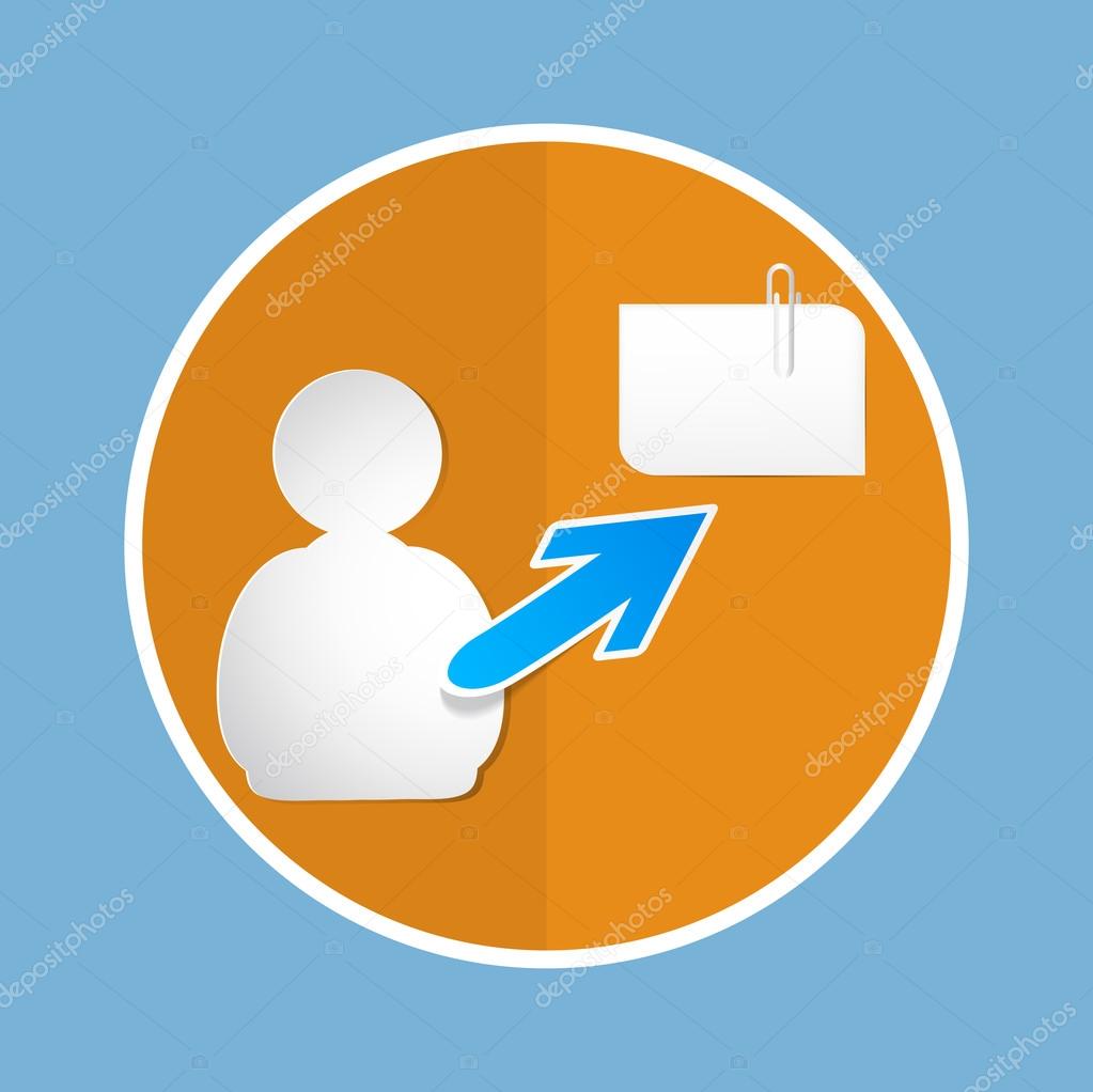 Icon. Human figure and paper Stock Vector Image by ©Svetlaboro #54246457