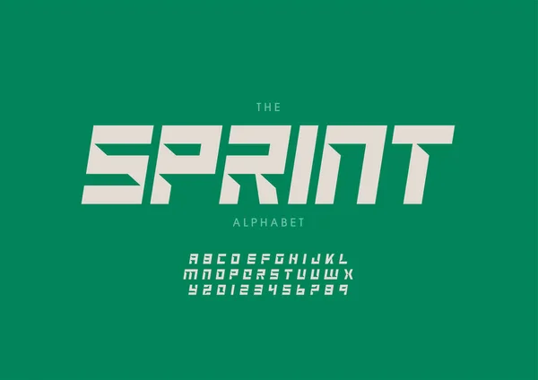 Sprinter font Imagens de Stock de Arte Vetorial | Depositphotos
