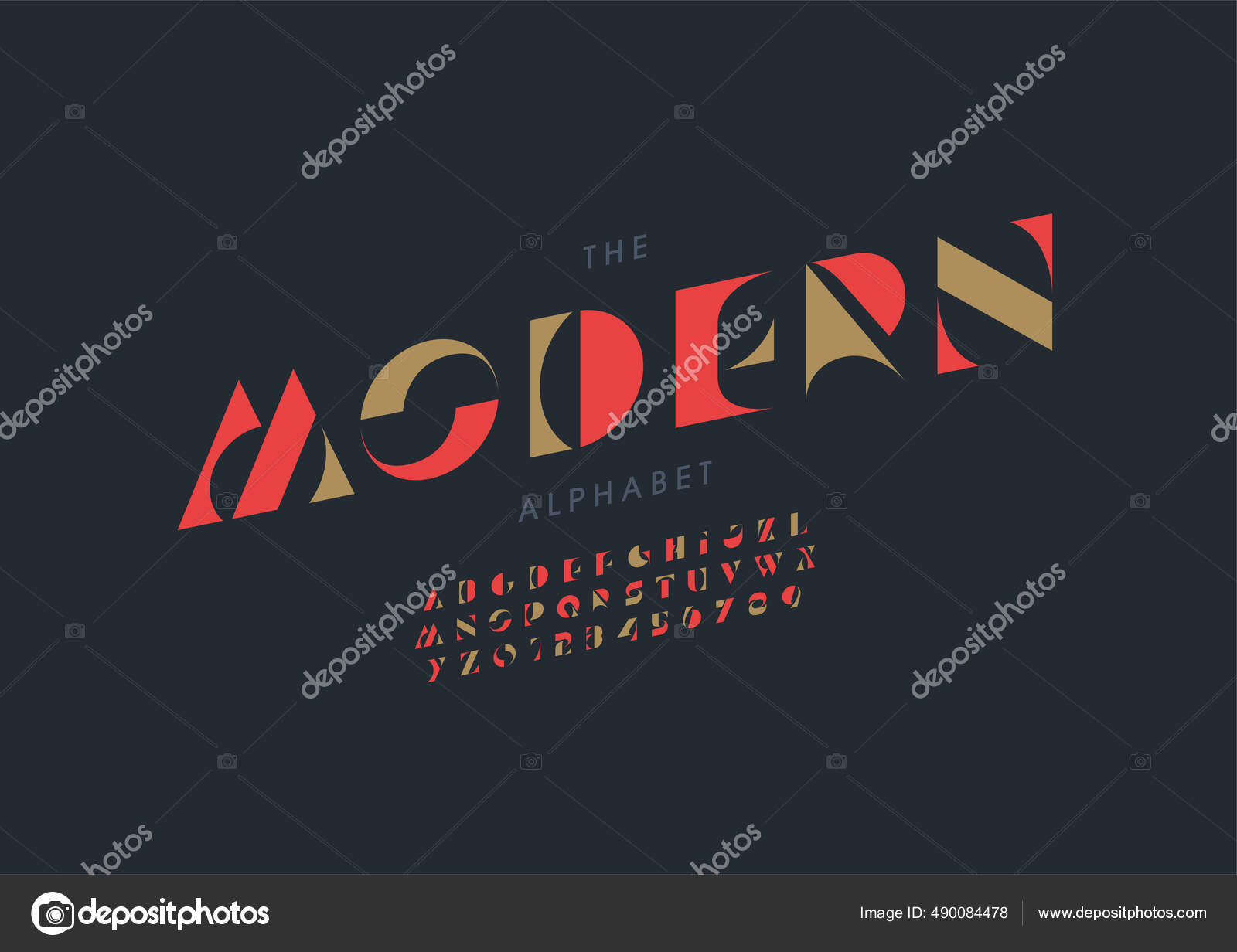 Stylized Modern Alphabet Font Vector Illustration Stock Vector Image by ...