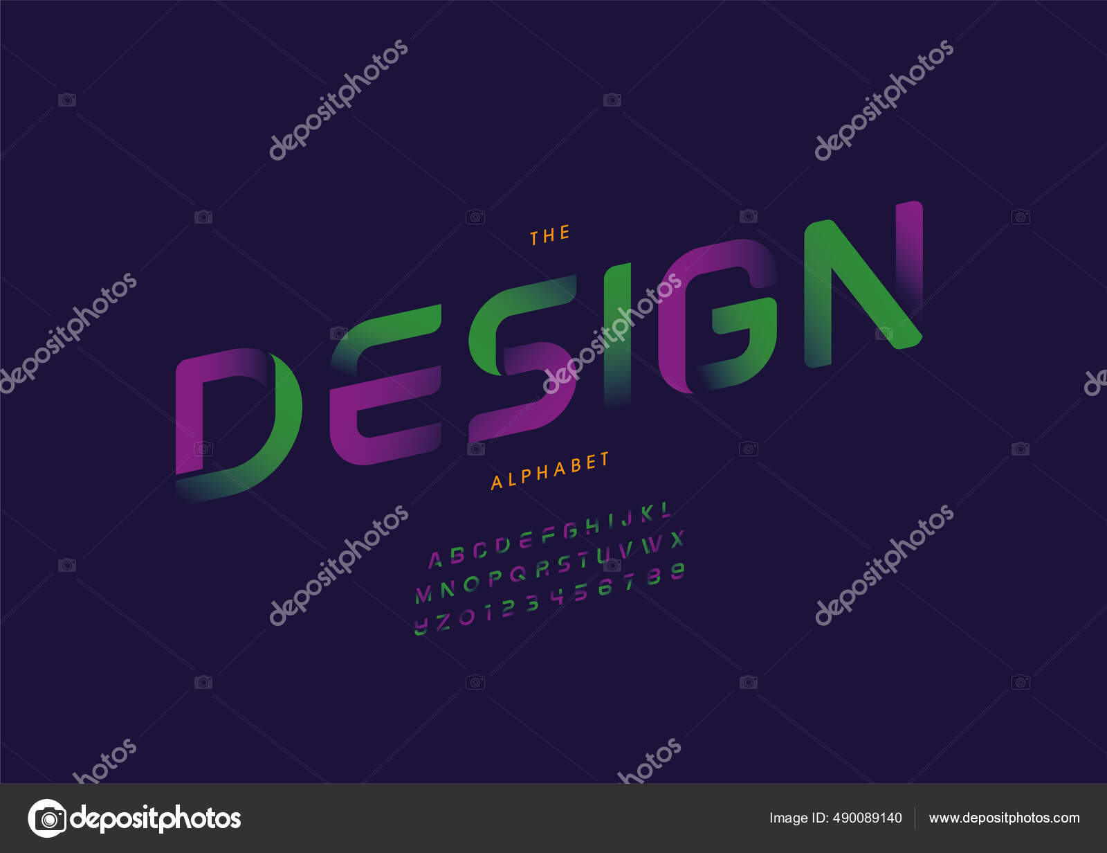 Stylized Design Alphabet Font Vector Illustration Stock Vector Image by ...