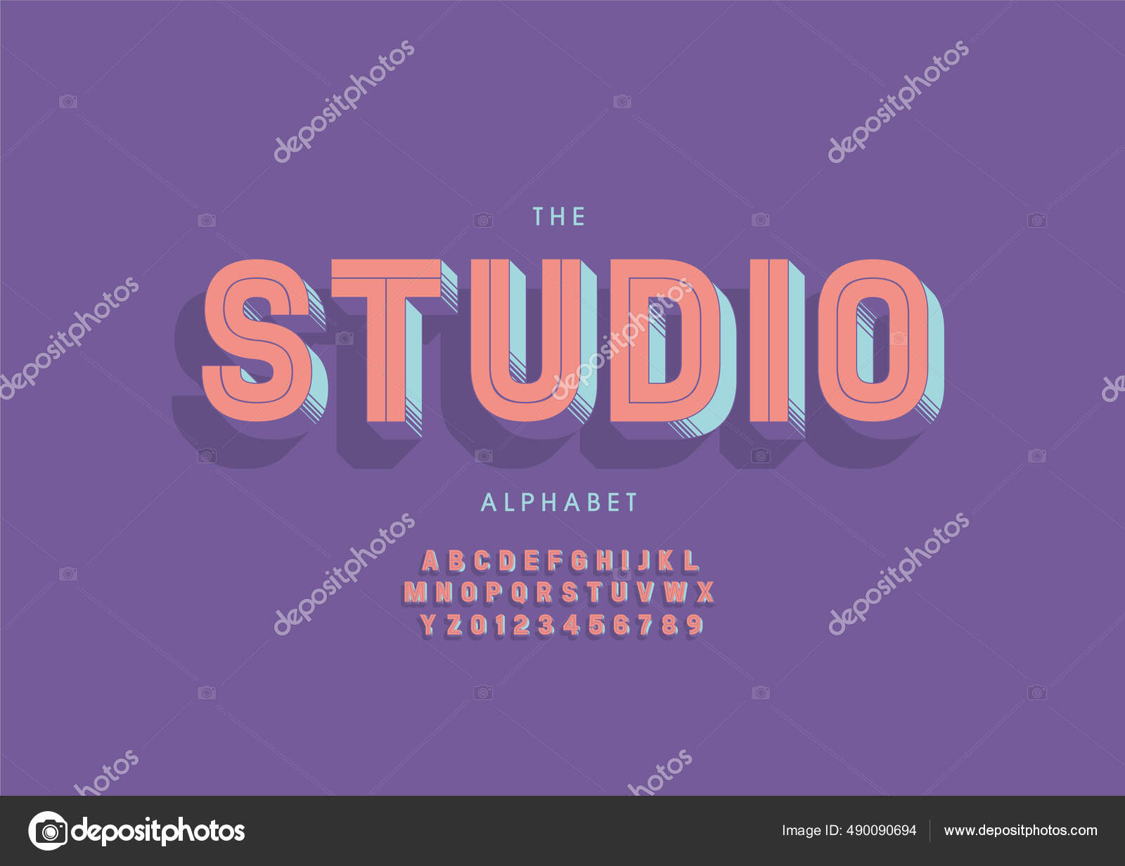 Stylized Studio Alphabet Font Vector Illustration Stock Vector Image by ...