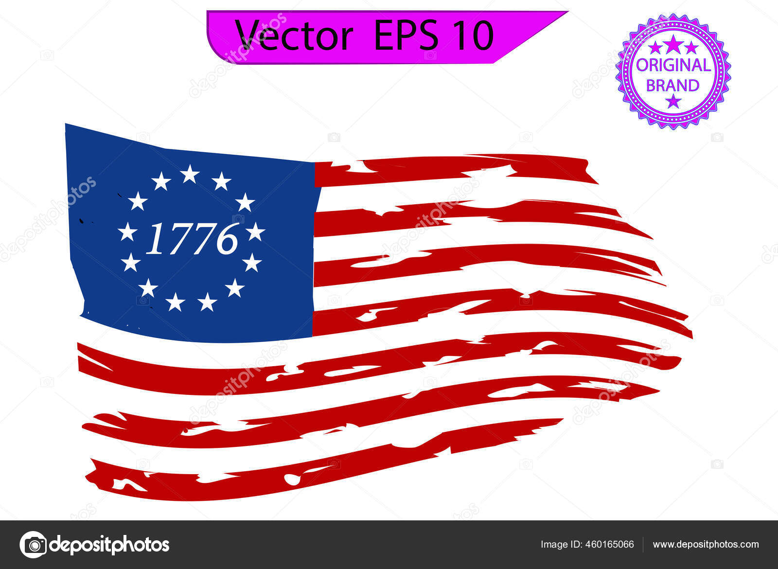 Betsy Ross 1776 Stars Distressed Flag Star Flag 1776 Flag Stock Vector ...