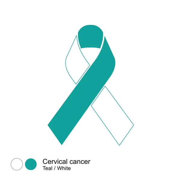 Cervical cancer ribbon, Royalty-free Cervical cancer ribbon Vector ...