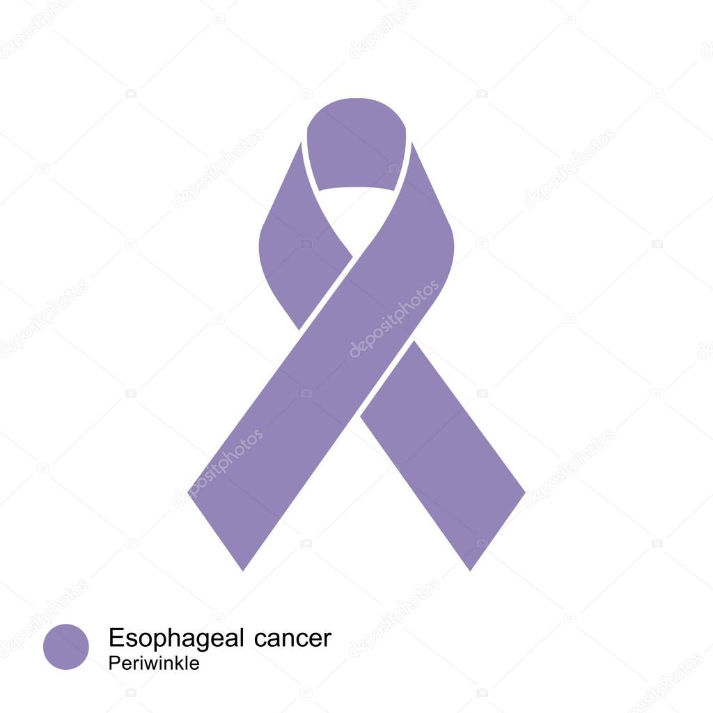 Purple Cancer Ribbon Vector