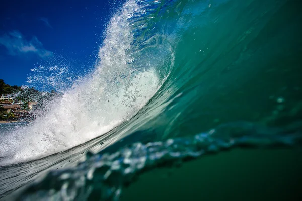 Bright Colorful Ocean Wave. Surfing Tropical Shorebreak Stock Photo by ...