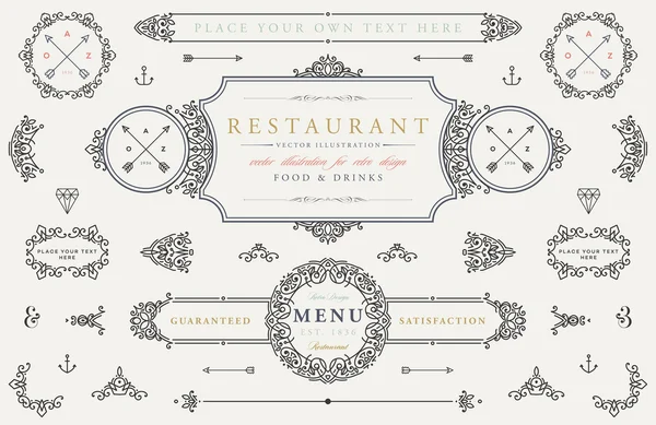 Vintage sign frames. Old decorative frame design, retro ornate label ...