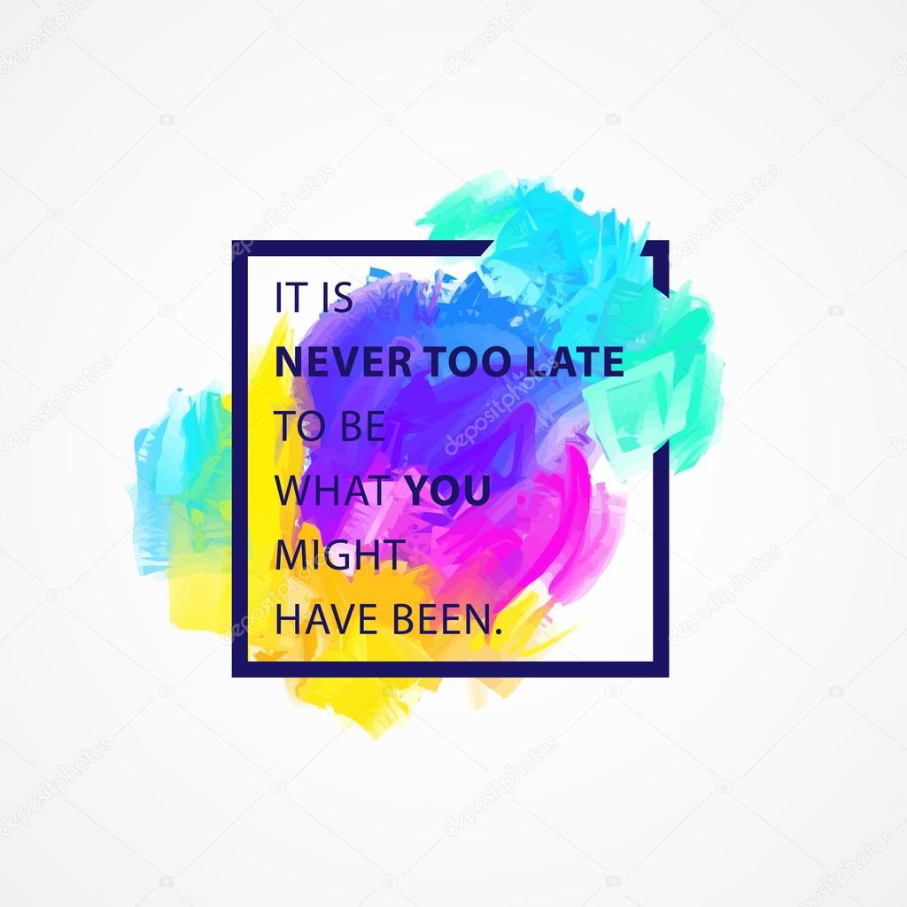 Inspirational Quote Poster Stock Vector Image by ©Ozerina #104028226